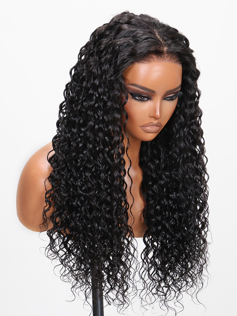 UNice 6x4.5 Pre Cut Lace Wear Go Black Water Wave Air Wig