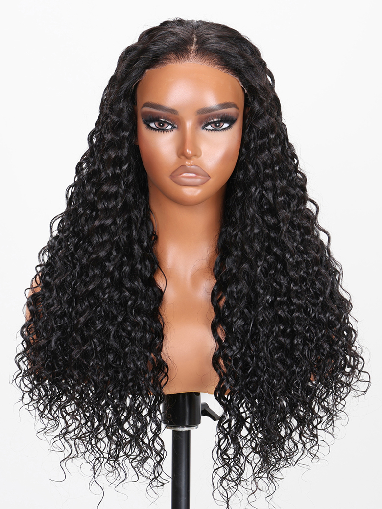 UNice 6x4.5 Pre Cut Lace Wear Go Black Water Wave Air Wig